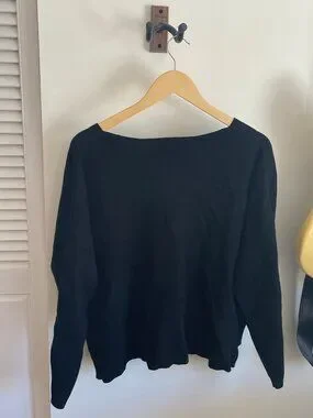 Reitmans | Sweaters | Reitmans Cozy Wide Neckline Black Sweater | Poshmark